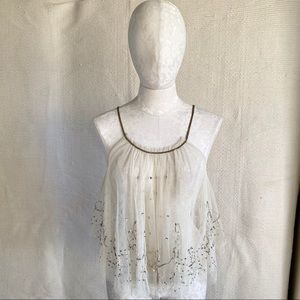 Free People | Tops | Free People Os Embellished Sheer Mesh Tutu Top ...